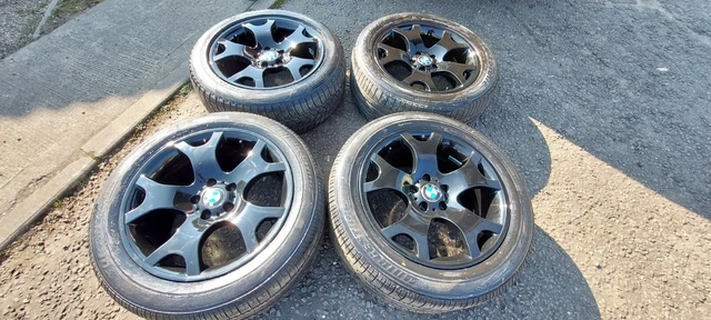 GENUINE BMW TIGER Claws Gloss Black 19" Style 63 Alloy Wheels For X5 ...