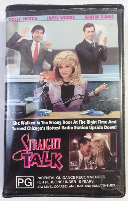 STRAIGHT TALK VHS. Dolly Parton. Orig Big Box Clamshell Ex-Rent Vgd ...