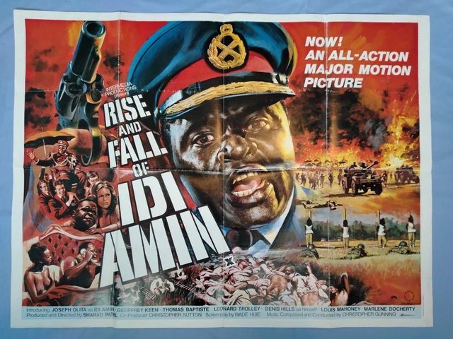THE RISE AND FALL OF IDI AMIN (1981) original quad movie poster ...