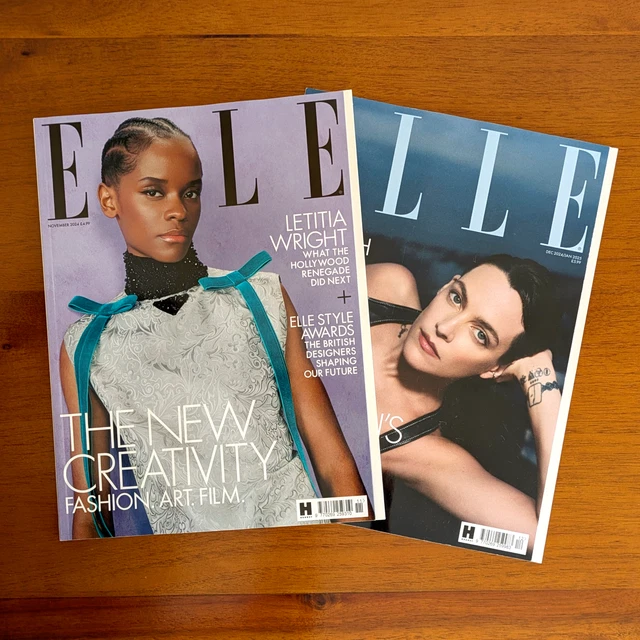 ELLE UK MAGAZINE NOV 2024 & DEC/JAN 2025 Set — Letitia Wright Riley ...