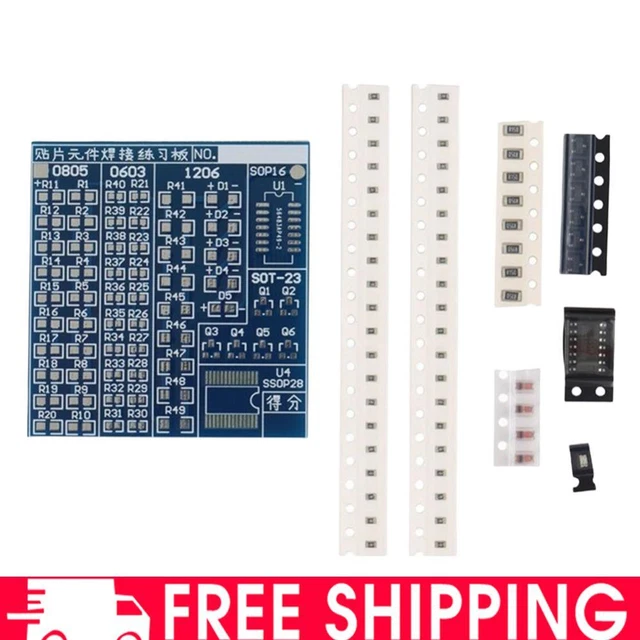 SMT SMD COMPONENT Welding Practice Board DIY Circuit Board Soldering ...