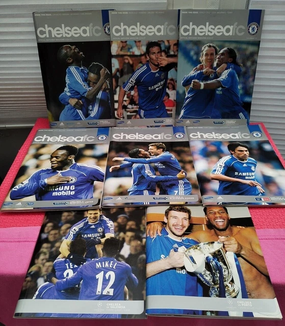 2005/06 - CHELSEA FC MATCHDAY PROGRAMME 8 DIFFERENT MATCHDAY MAGAZINE ...