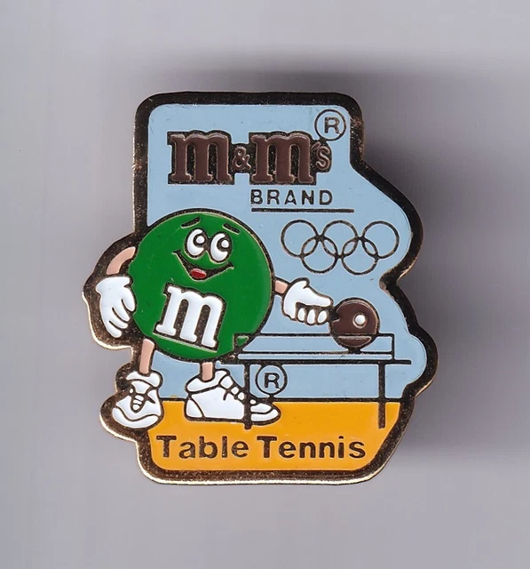 RARE PINS PIN'S .. Olympique Olympic Barcelona 92 M&M Ping Pong Tennis ...