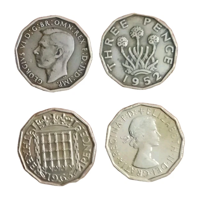 3D THREE PENNY COIN OLD PRE-DECIMAL 1937-1967 CHOOSE YOUR YEAR ...
