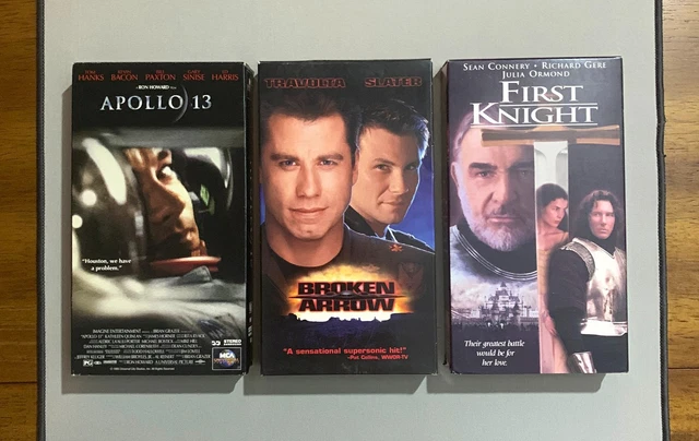 (VHS, 3 MOVIES) Broken Arrow, First Knight, & Apollo 13: Display ...