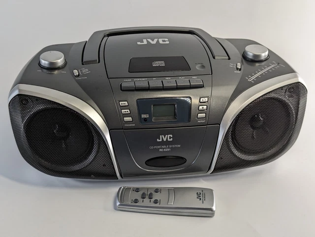 JVC PORTABLE CD Radio & Cassette Player RC-EZ51 with Remote Control £39 ...