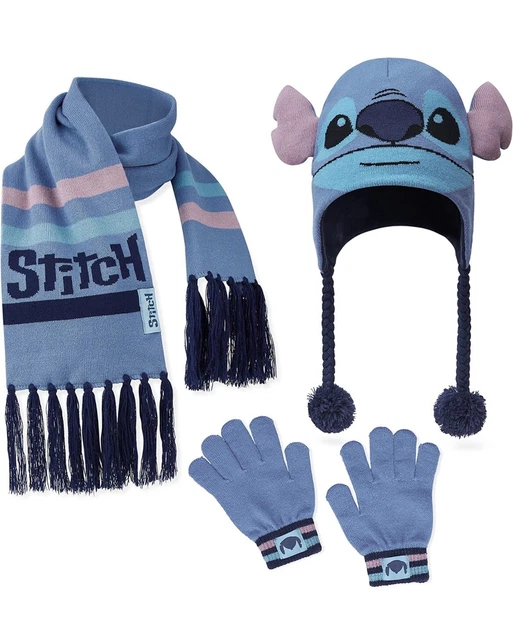 DISNEY LILO AND Stitch Hat, Scarf and Gloves Set Blue Disney Official ...