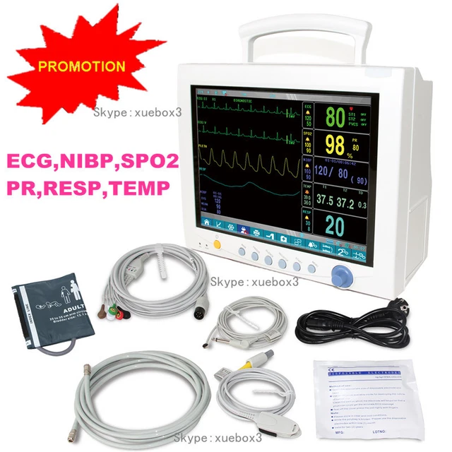 NEW VITAL SIGNS Monitor Monitoring Patient Monitor ECG NIBP SPO2 RESP ...