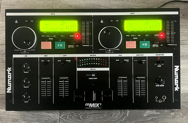 NUMARK CD MIX Dual Twin Cd Player With Built In Mixer !! Cd Cdj Decks ...