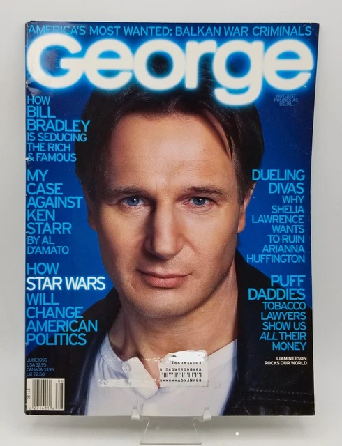 GEORGE MAGAZINE JOHN F Kennedy Jr. Liam Neeson June 1999 Very Good £21. ...