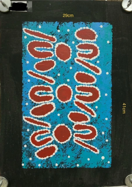 ZAHRI SULTAN ABORIGINAL Artist Painting WOMENS CEREMONY 29-41cm ^ EUR ...