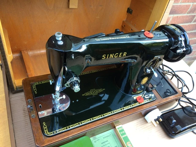 VINTAGE SINGER 201K Aluminium Body Semi-Industrial electric sewing ...
