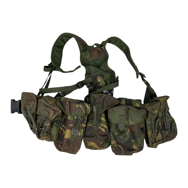 BRITISH ARMY DPM Webbing PLCE Load Carrying Belt with 5 Pouches - Size ...