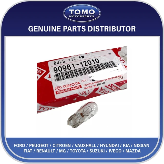 GENUINE TOYOTA BULB 12V 5W Fits Yaris Corolla + More 9098112010 £4.99 ...