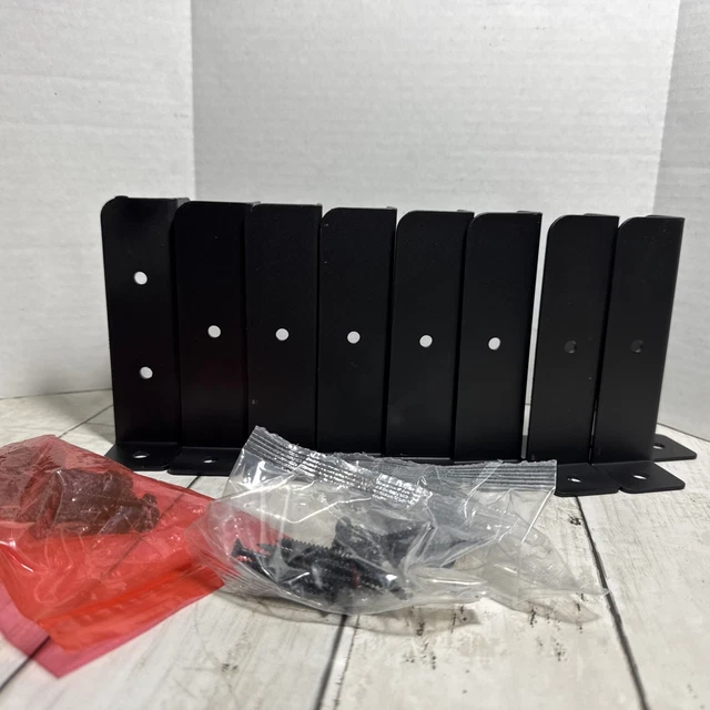 8 PCS ADJUSTABLE Deck Post Anchor Base Brackets,Heavy Duty Half Column Black £18.64 - PicClick UK
