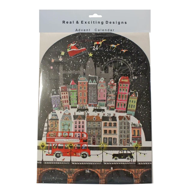 CALENDRIER DE L'AVENT Traditionnel De Noël Avec 24 Fenêtres - Londres ...