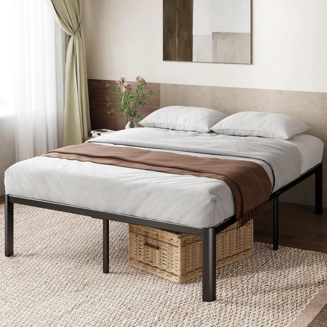 ZINUS VAN DOUBLE Bed Frame with Storage Space underneath - 4Ft6 (135 X ...