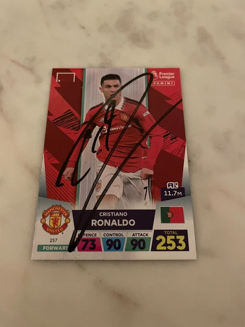 CRISTIANO RONALDO MANCHESTER United Signed Panini Adrenalyn XL 2023 ...