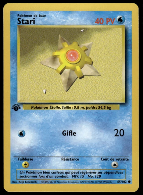 CARTE POKÉMON STARI 65/102 set de base édition 1 EUR 23,90 - PicClick FR