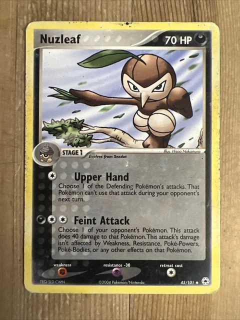 POKÉMON TCG NUZLEAF EX Hidden Legends 45/101 Regular Uncommon HP $2.49 ...