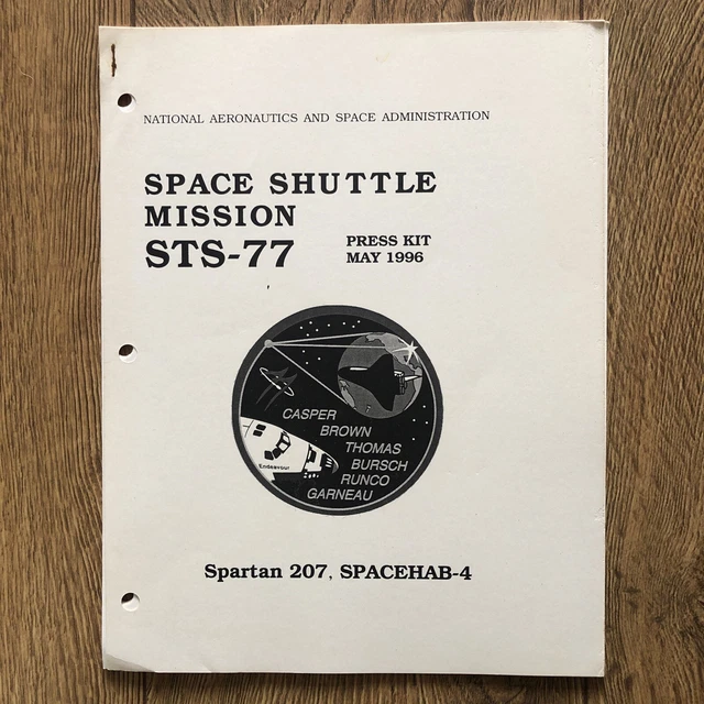 NASA SPACE SHUTTLE Mission STS-77 Press Kit May 1996 Spartan 207 SPACEHAB-4 £19.99 - PicClick UK