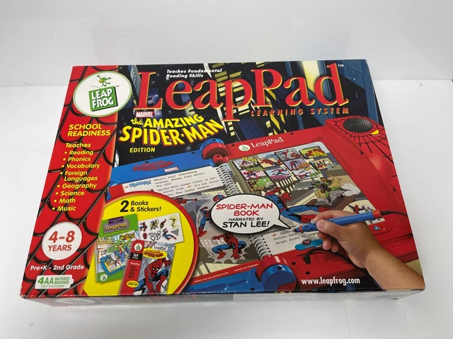 LEAPFROG LEAPPAD LEARNING System Spiderman Edition Narrated by Stan Lee ...