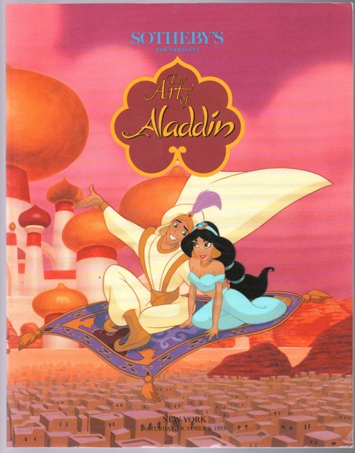 ALADDIN ANIMATION Art SOTHEBY'S 1993 Jasmine Jafar Iago Statues BIDDERS ...
