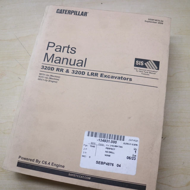CAT CATERPILLAR 320D Excavator Crawler Parts Manual book WFD XCK series ...