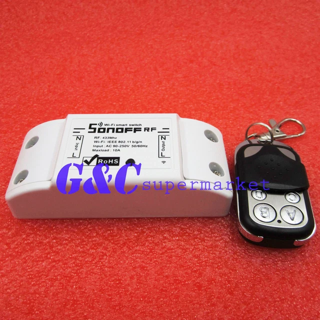 SONOFF RF 433MHZ Switch Relay Module Timer Smart WiFi Wireless Remote ...