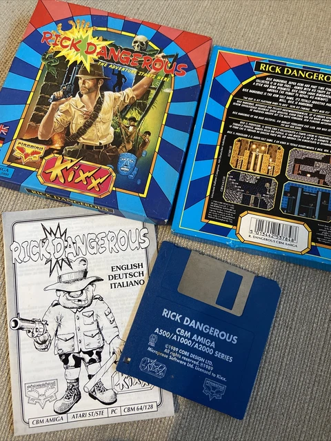 RARE RICK DANGEROUS AMIGA 500 1000 2000 Boxed Classic VTG ‘89 Cult ...