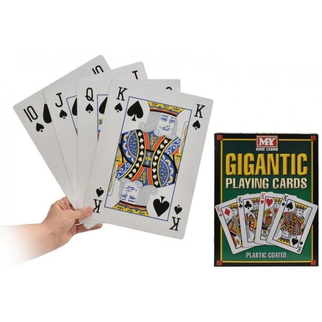 NEW GIANT A4 Playing Cards Jumbo Card Play Your Cards Right Family ...
