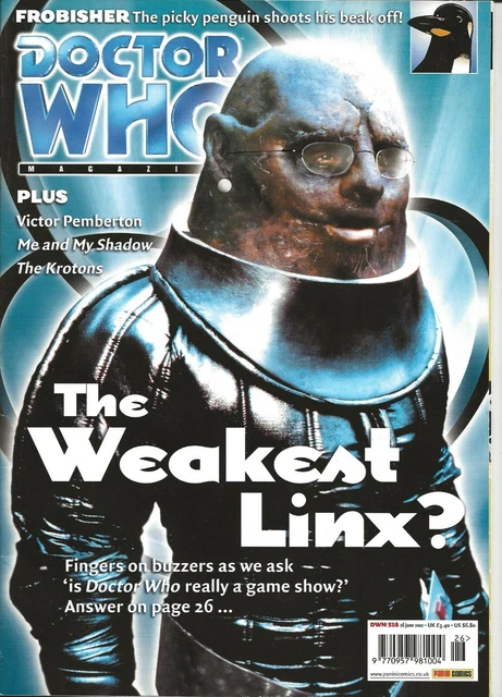 DOCTOR WHO MAGAZINE Issue 318 June 2002 Linx the Sontaran on cover £4. ...