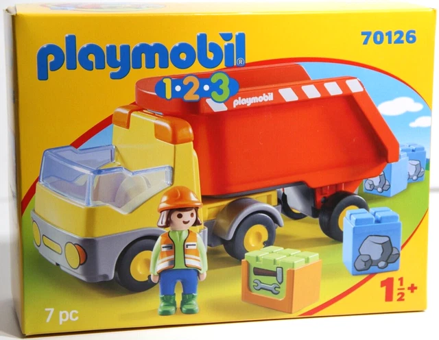 PLAYMOBIL KIPPLASTER 70126 LKW Fahrer Baustelle Baufahrzeug Bauarbeiter ...