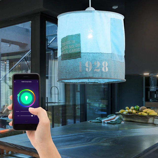 SMART ACCUEIL LED Plafond Luminaire Google RGB Changement Alexa Lampe ...