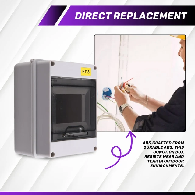 HT SERIES Box 5WAY IP65 Distribution Box Outdoor Plastic Electrical ...