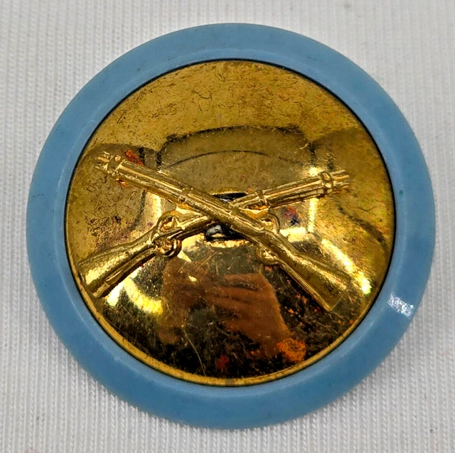 VTG WWII US Army Infantry Collar Disc w Light Blue Background - Dual ...
