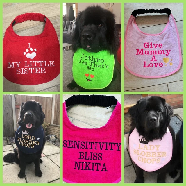 BESPOKE DESIGN BIG Dog Slobber, Drool Bib Newfoundlands, St Bernards ...
