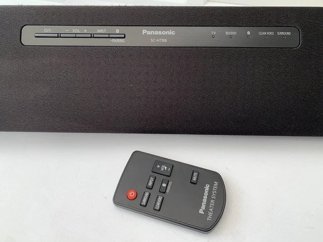 PANASONIC SOUND BAR SC-HTB8 & REMOTE Bluetooth Speaker Home Theatre ...