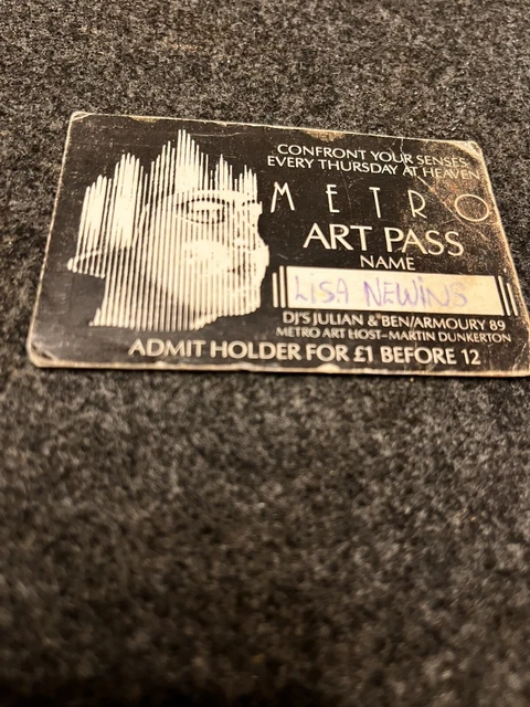 RARE METRO (HEAVEN) Membership Card 1989 £35.99 - PicClick UK