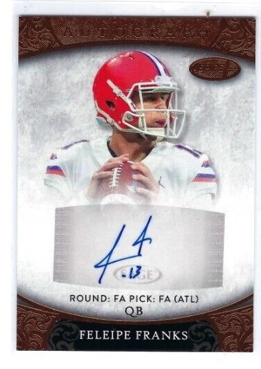 2021 SAGE ASPIRE Feleipe Franks auto bronze autographe auto recrue ...