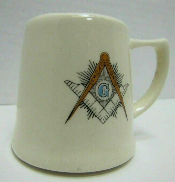 FREEMASONS MASONS MASONIC Small Porcelain Mug Cup Mini Shotglass $54.26 ...