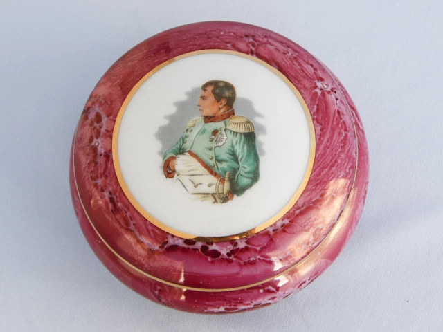 VINTAGE PORCELAIN FRENCH Limoges Napoleon Box Empire Waterloo War ...