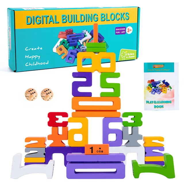 WOODEN NUMBER BLOCKS Montessori-Inspired Learning Blocks Montessori ...