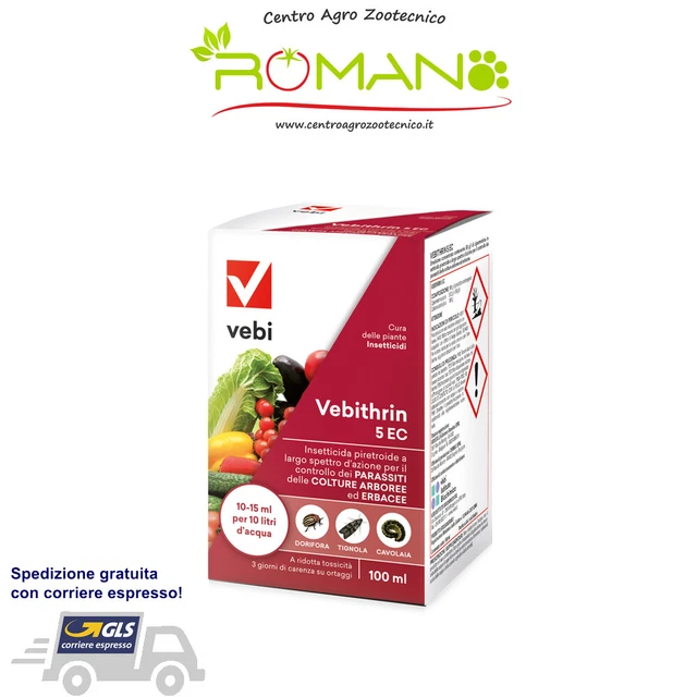 VEBI VEBITHRIN 5 EC - INSETTICIDA Piretroide Polivalente - 250 / 500 ml ...
