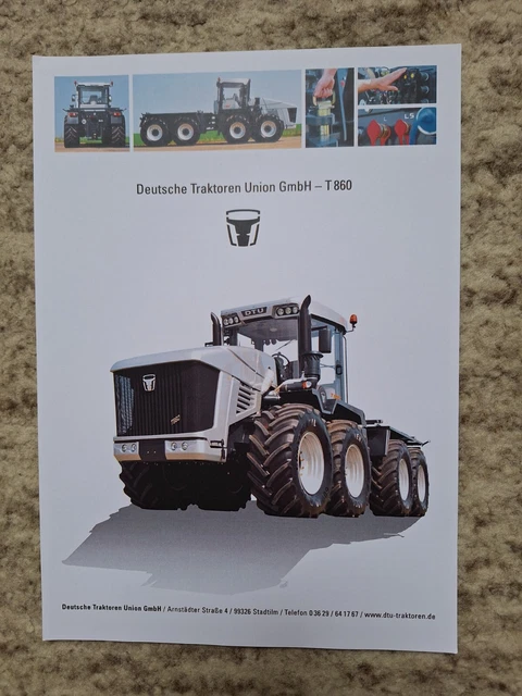 DTU T860 Prospekt Traktor Schlepper EUR 9,99 - PicClick DE