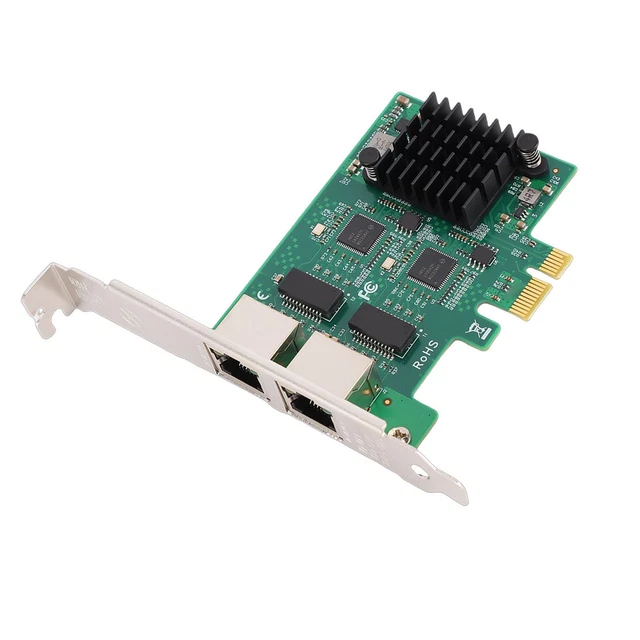DUAL RJ45 PORT Gigabit Wired Network Card (10/100/1000Mbps) For Desktop ...