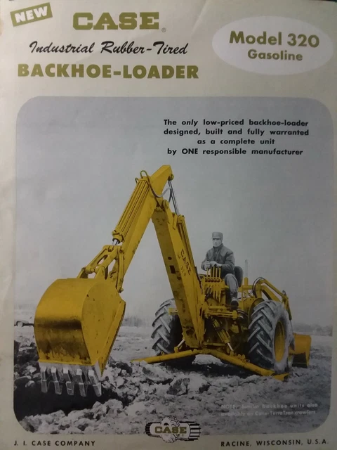 CASE 320 LOADER Backhoe Industrial Construction TLB Tractor Color Sales ...