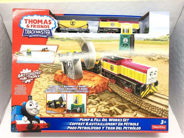 THOMAS & FRIENDS Trackmaster Train Pump & Fill Oil Works Set Dart NEW ...
