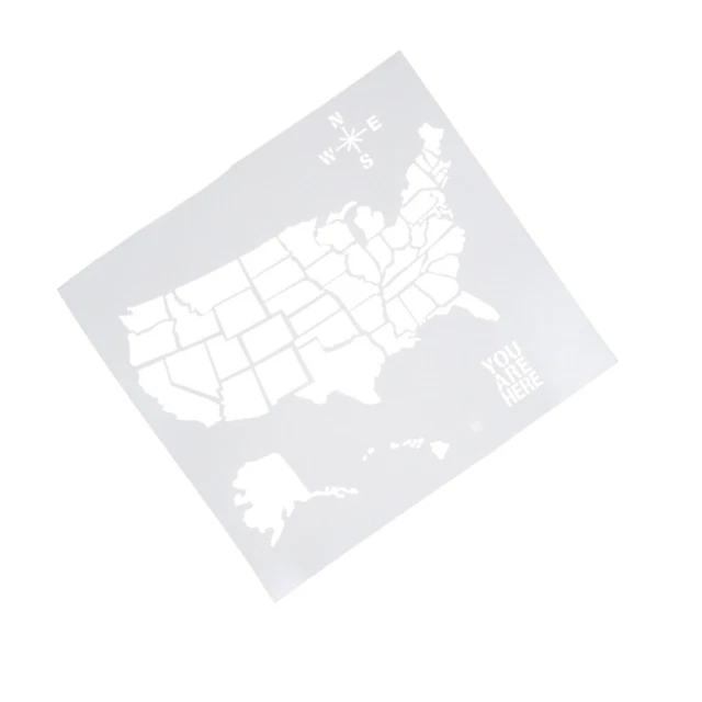 HOLLOW SPRAY TEMPLATE Wall Painting Stencils Maps of The Usa £5.98 ...