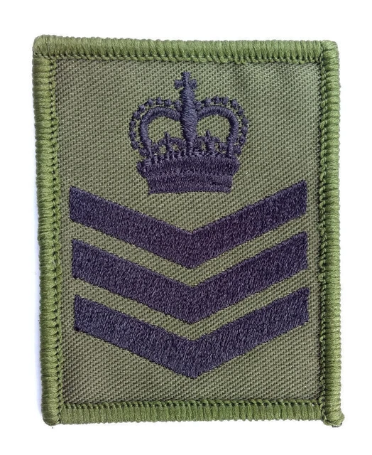 GENUINE BRITISH ARMY Staff Sergeant OD Green Rank Badge Patch $17.28 ...